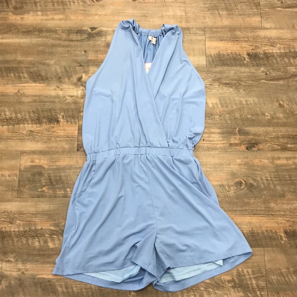 Joy Joy | Pants & Jumpsuits | Light Blue Romper | Poshmark